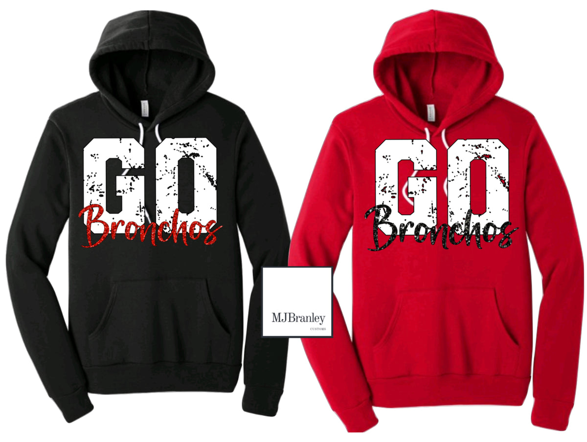 Holly Bronchos Glitter Hoodie – MJ Branley Customs
